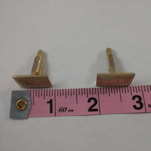 Accessories | Vintage Mens Gold Tone Rectangular Cuff Links | Poshmark